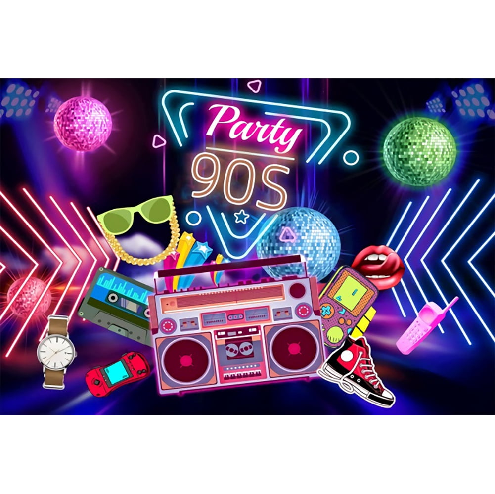 80's 90's Birthday Backdrop Hip Hop 80s Party r Back to 70s Photo ...