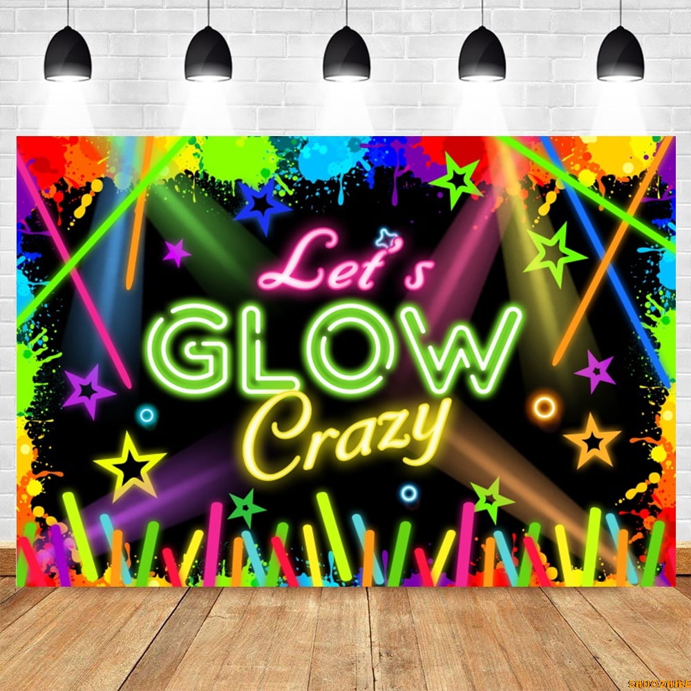 80's 90's Music Hip Hop Disco Photography Backdrop Graffiti Neon Glow ...
