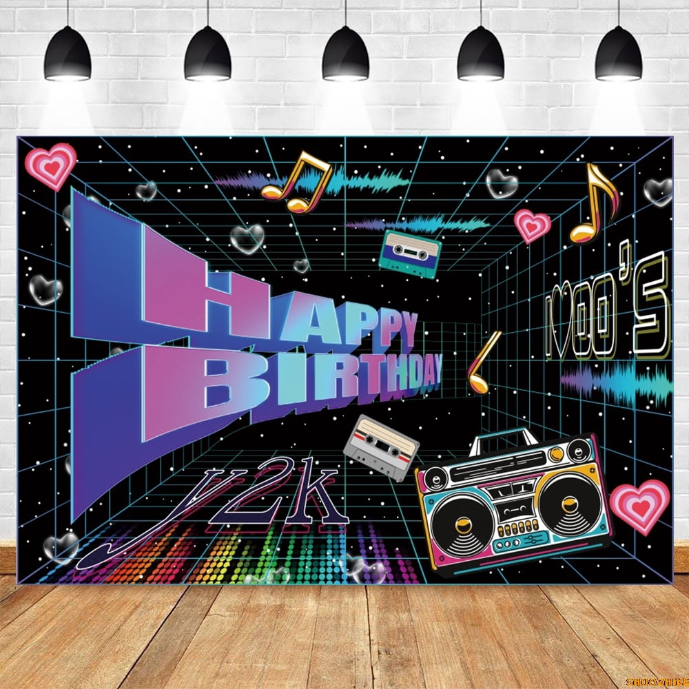 80's 90's Music Hip Hop Disco Photography Backdrop Graffiti Neon Glow ...