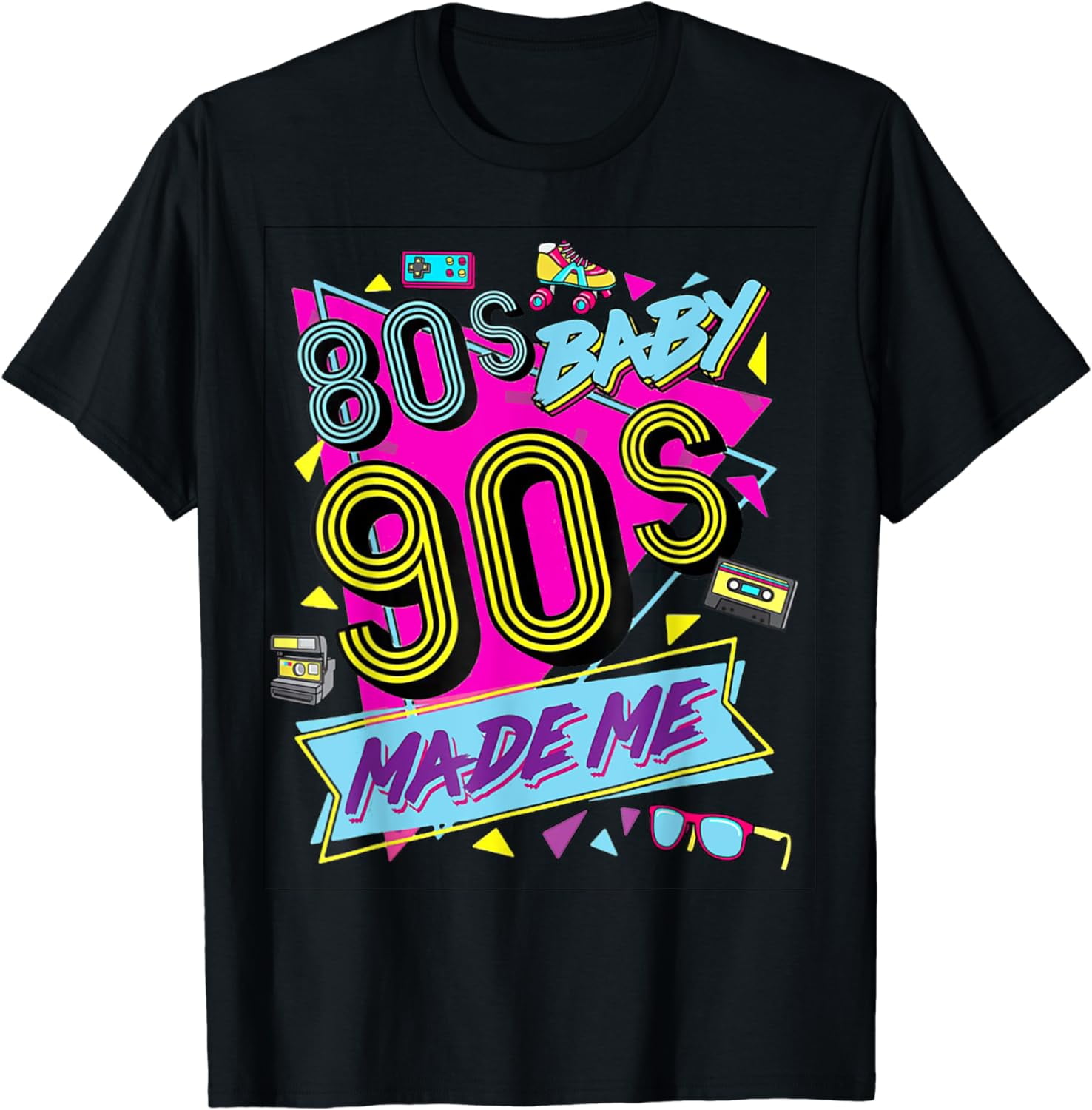 80's Baby 1990s 90's Made Me Retro 1980s Cute T-Shirt - Walmart.com