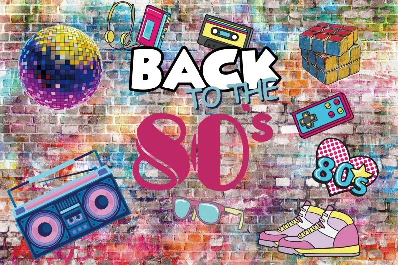 80‘s Backdrop I Love The 80s Hop 1980 Adult Birthday Party Photography ...