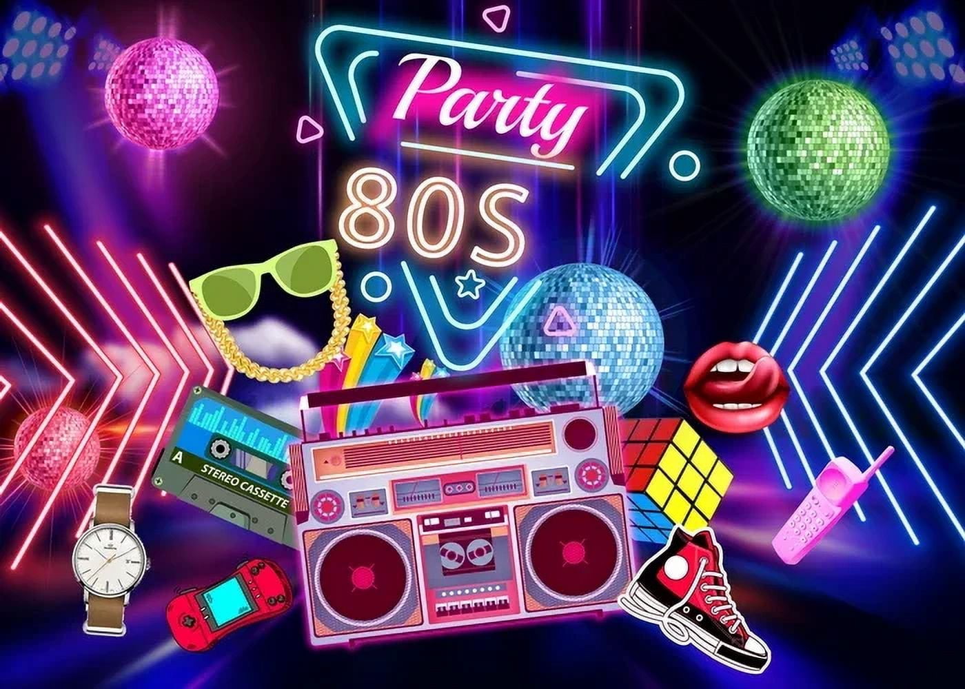 80‘s Backdrop I Love The 80s Hop 1980 Adult Birthday Party Photography ...