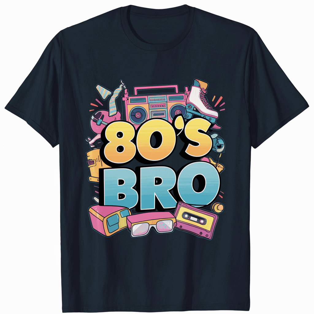 80's Bro Classic Retro 80's Graphic Tee for Men - Walmart.com