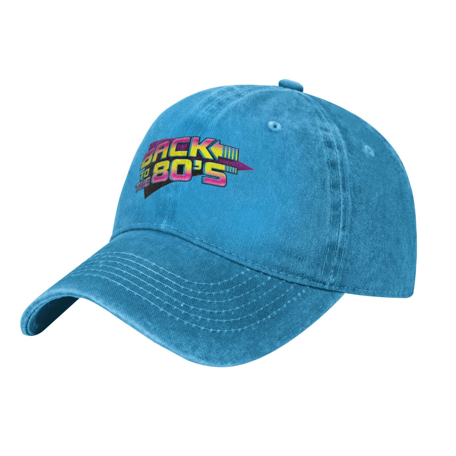 80's Eighties Retro Party Baseball Cap Denim Adjustable Sport Dad Hat ...