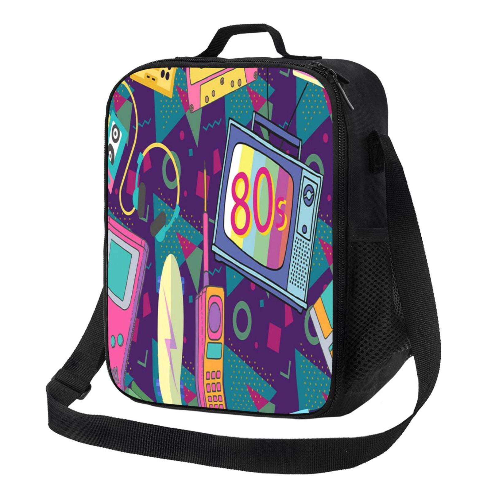 80's Eighties Retro Party Lunch Bag Insulated Lunch Box for Women Men ...
