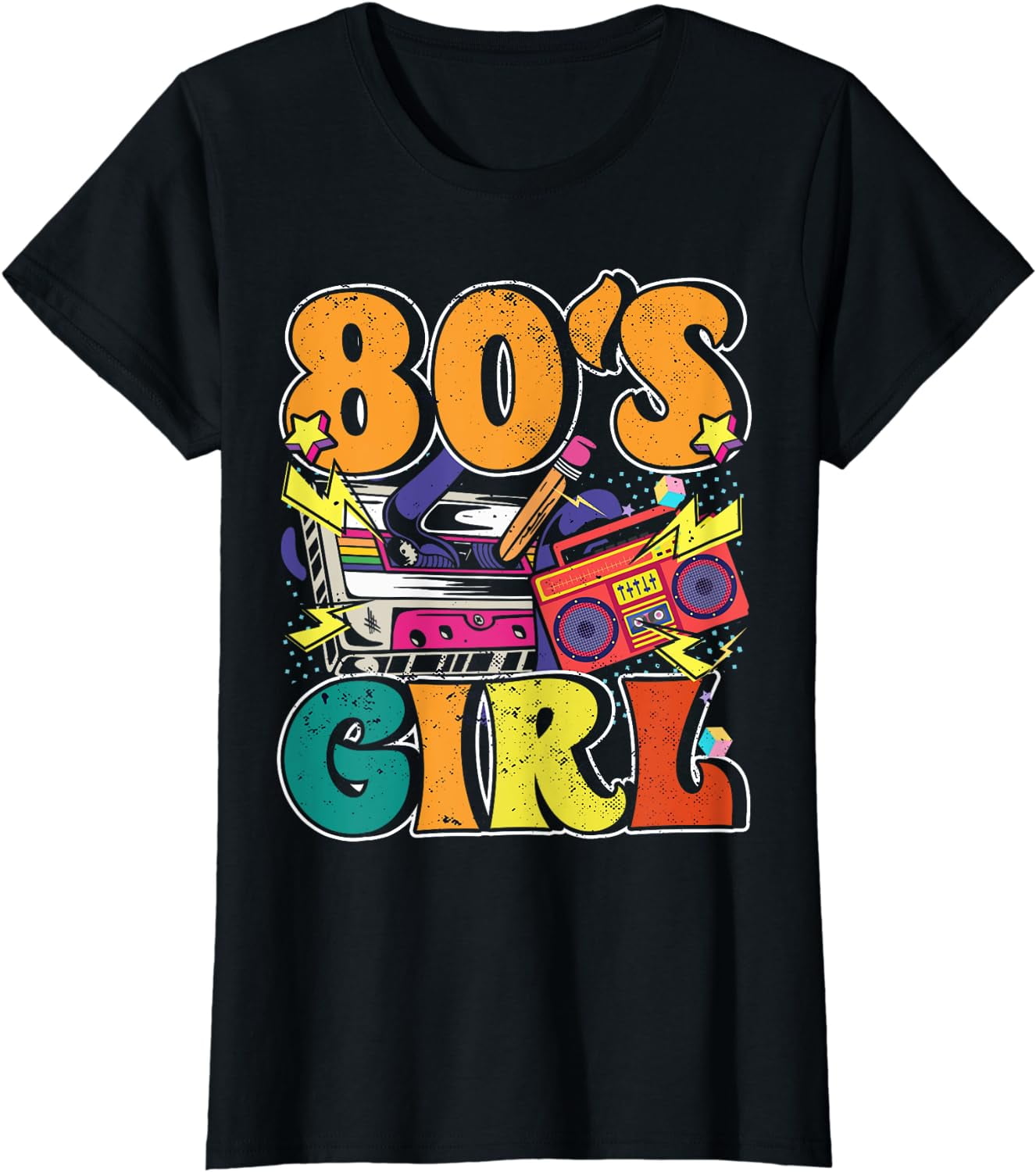 80's Girl 80s party Theme Outfit Vintage Retro 1980s Women T-Shirt ...