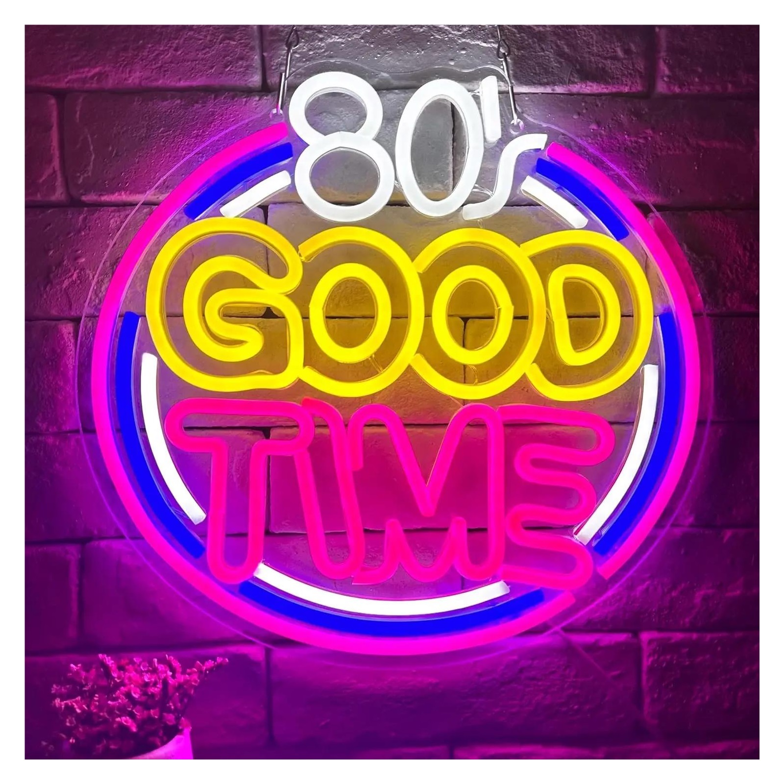 80's Good Time Neon Signs For Wall Decor USB Powered LED Light For ...