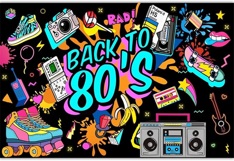 80's Party Decorations, Back to 80's Banner for Birthday 80s Theme ...