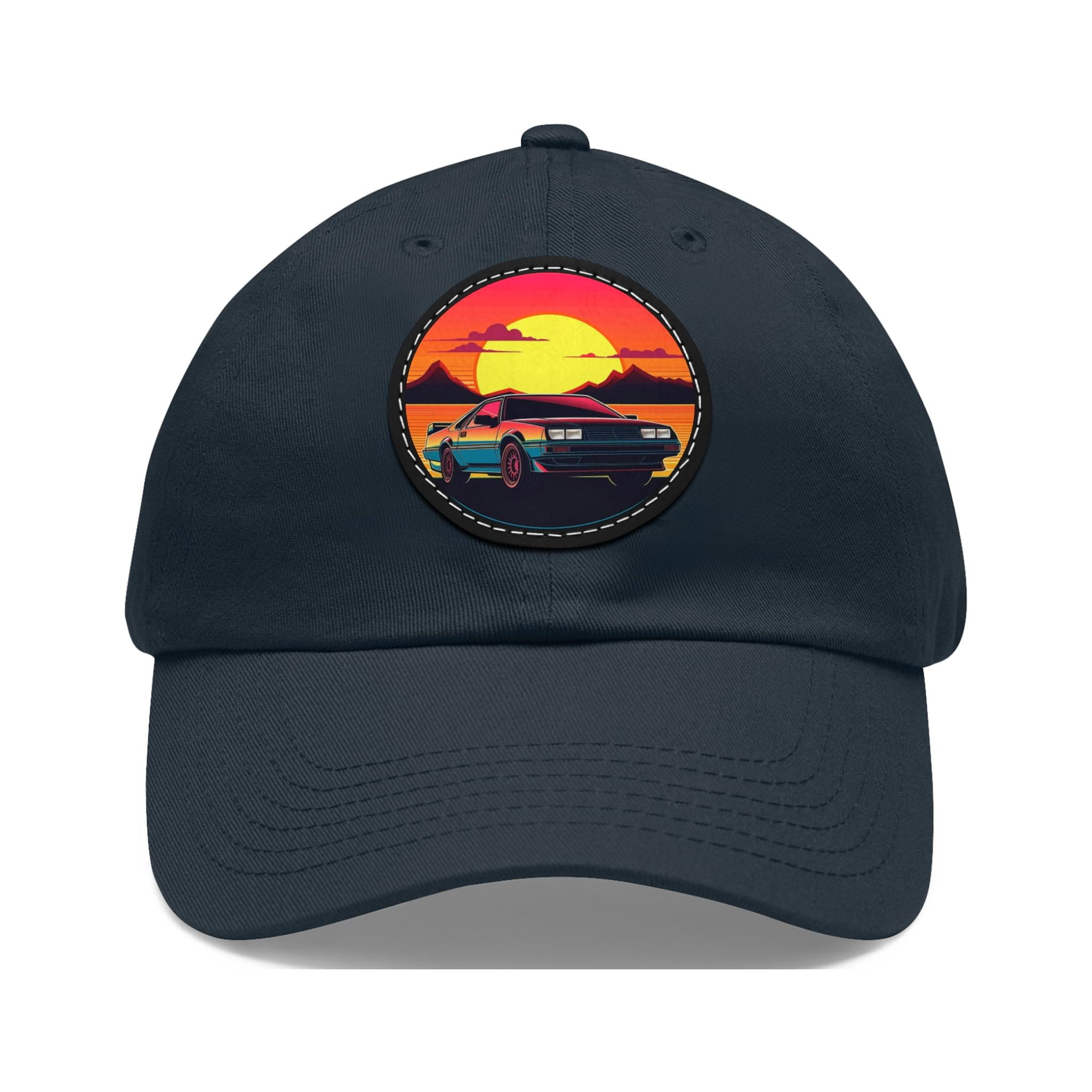 80's Retro Car Sunset Dad Hat Strap Back Adjustable Multiple Color ...