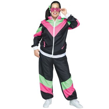 Halloween Women's 80's Track Suit Costume - Walmart.com