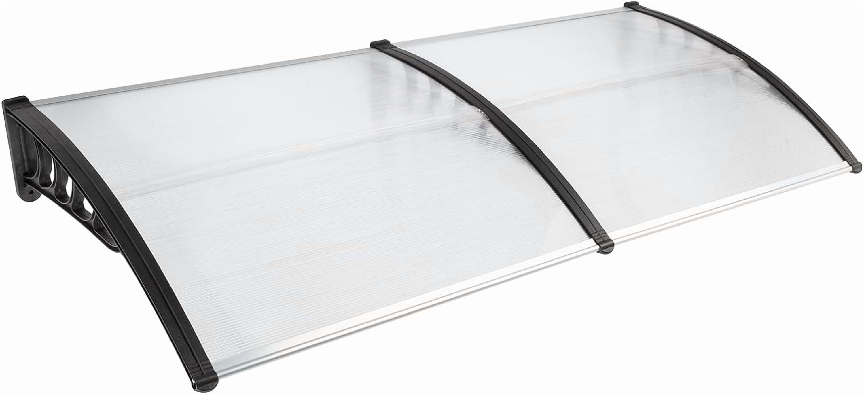 80"x 40" Polycarbonate Window Door Awning Canopy, Front Door Outdoor Awning Canopy UV Rain Snow ...