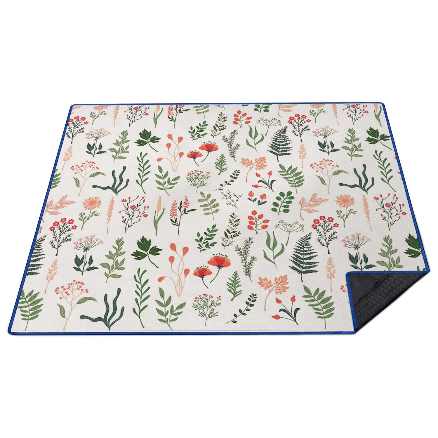 80”x 80”Extra Large Fresh Garden Picnic Blankets Waterproof Foldable ...