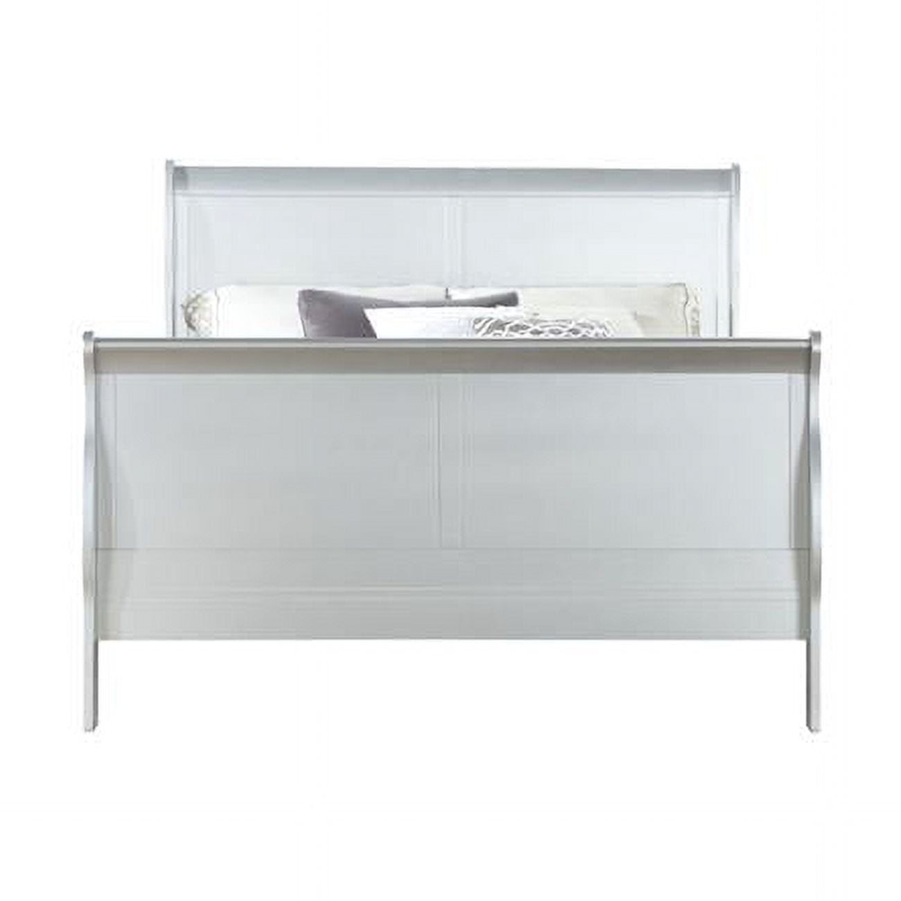 80 x 90 x 47 in. Platinum Wood Eastern King Bed - Walmart.com