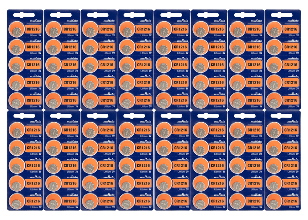80 x MURATA Lithium CR1216 battery 3V Coin Cell - Walmart Business Supplies