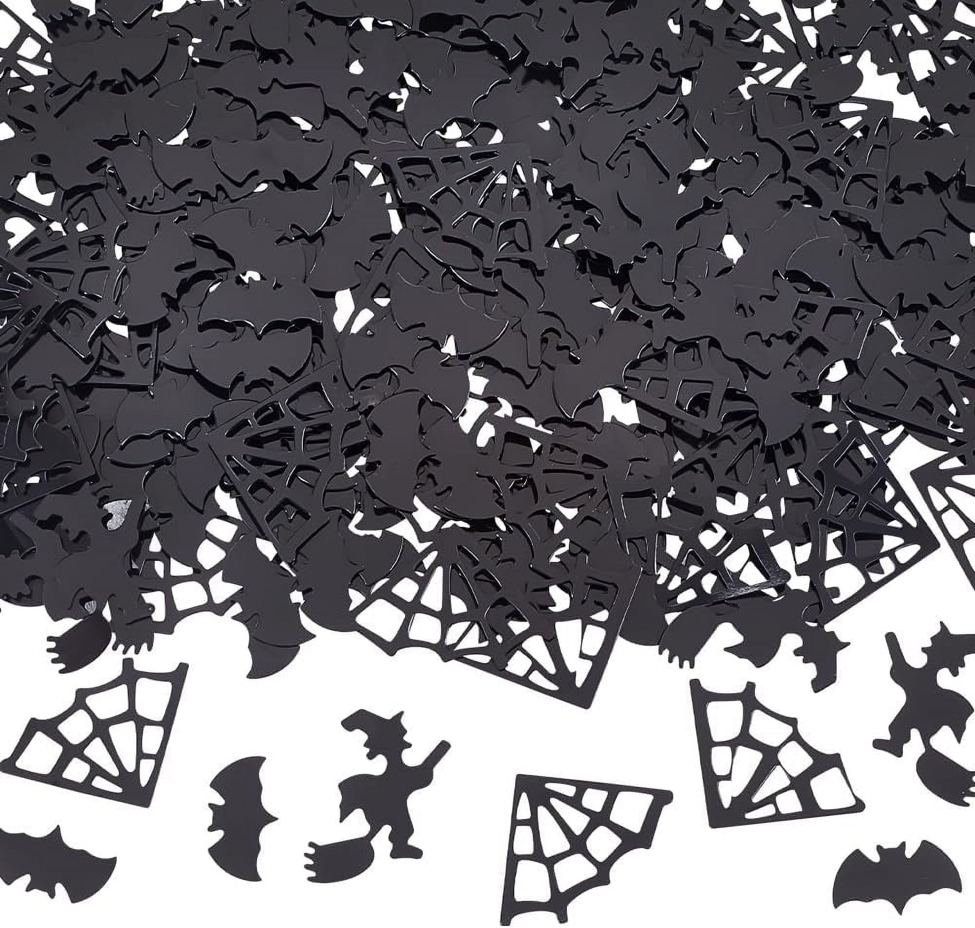 800~1200Pcs Halloween Themed Confetti Black Bat Confetti Bulk Plastic ...