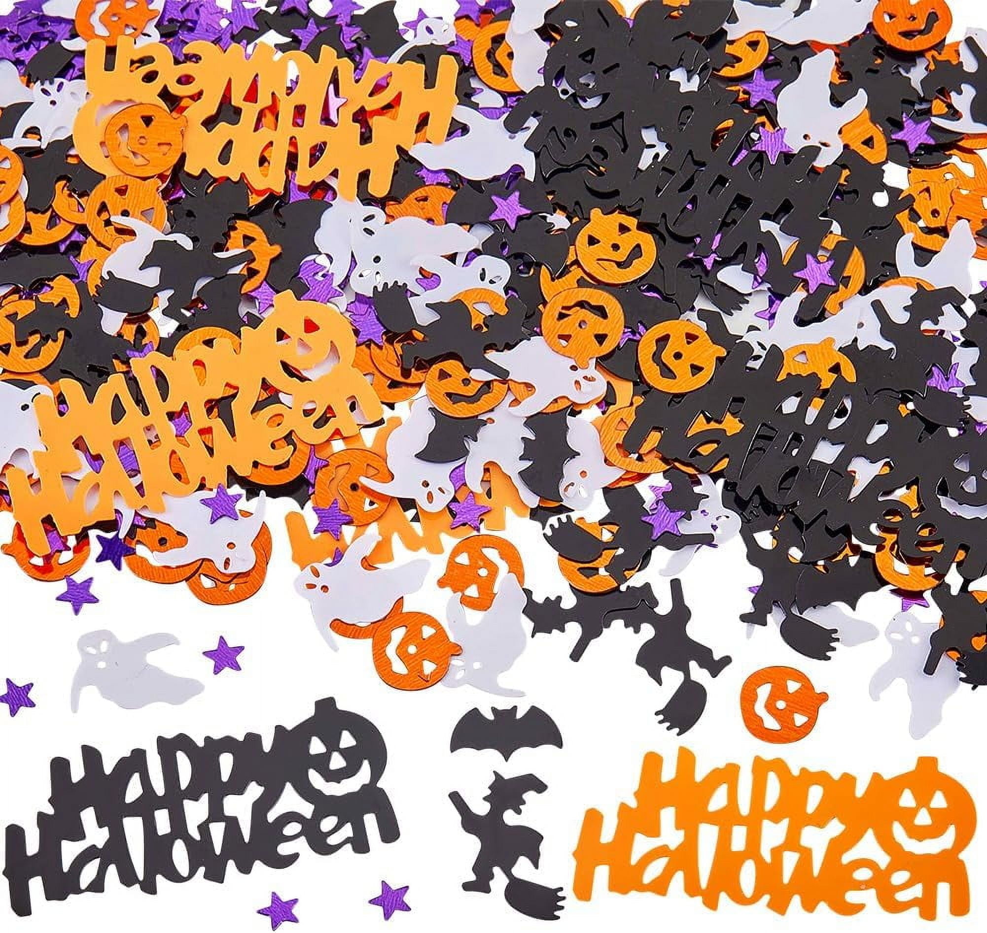 800~1200Pcs Happy Confetti Table Scatter Themed Plastic Pumpkin ...