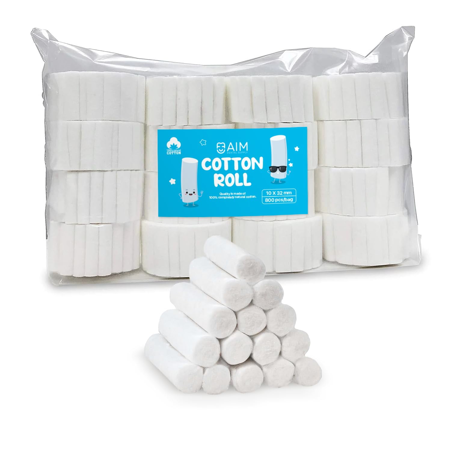 800(50*16) Dental Cotton Rolls - Nose Bleed Stopper - Nose Bleed Plugs ...