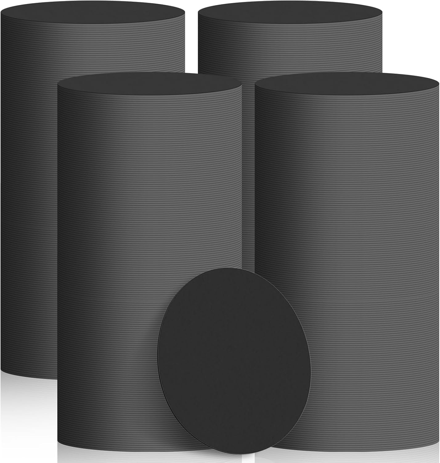 800 Black Round Cardboard Coasters 4 Inch Diameter 1mm Thick Disposable ...