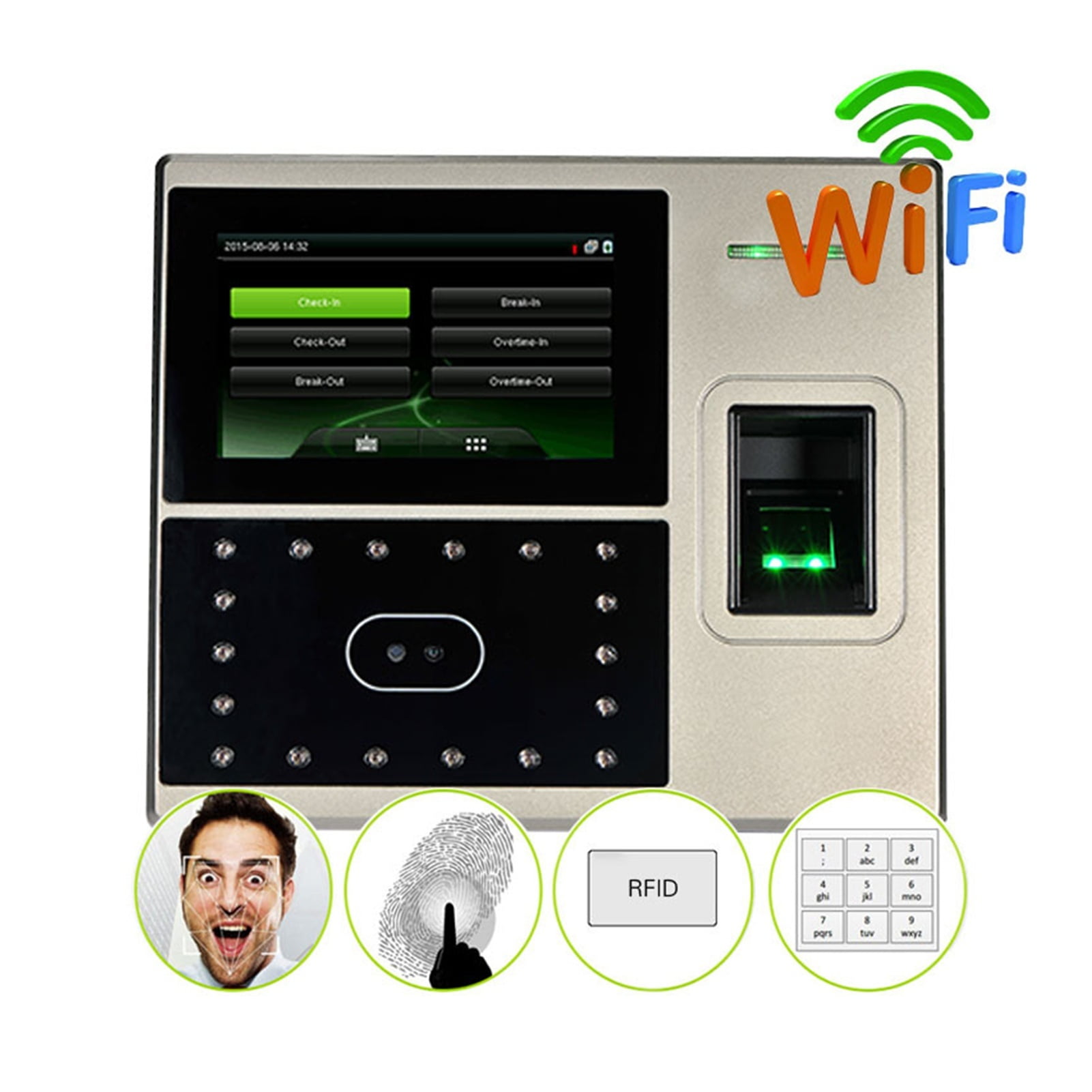 800 Iface800TCP/IP Biometric Fingerprint Face Facial Time Attendance ...
