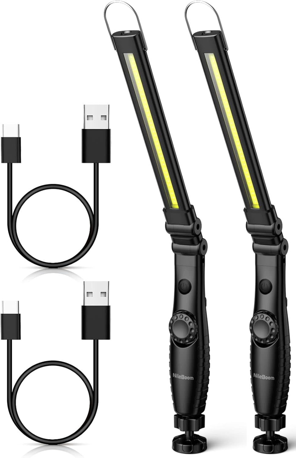 800 Lumens Foldable Rechargeable COB Work Light with Magnetic Base ...