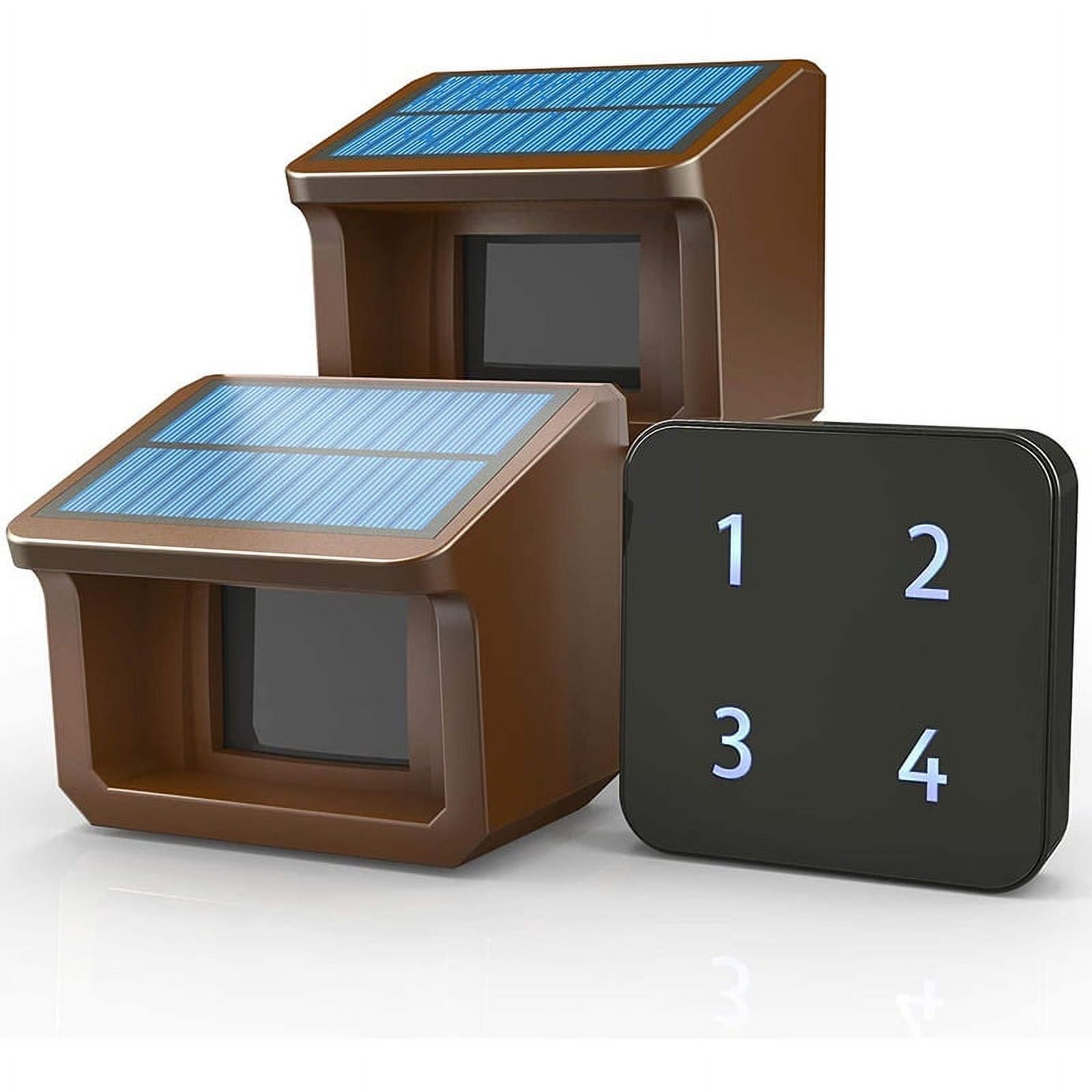 800 Meters Solar Wireless Driveway Alarm Outdoor Weather-Resistant ...