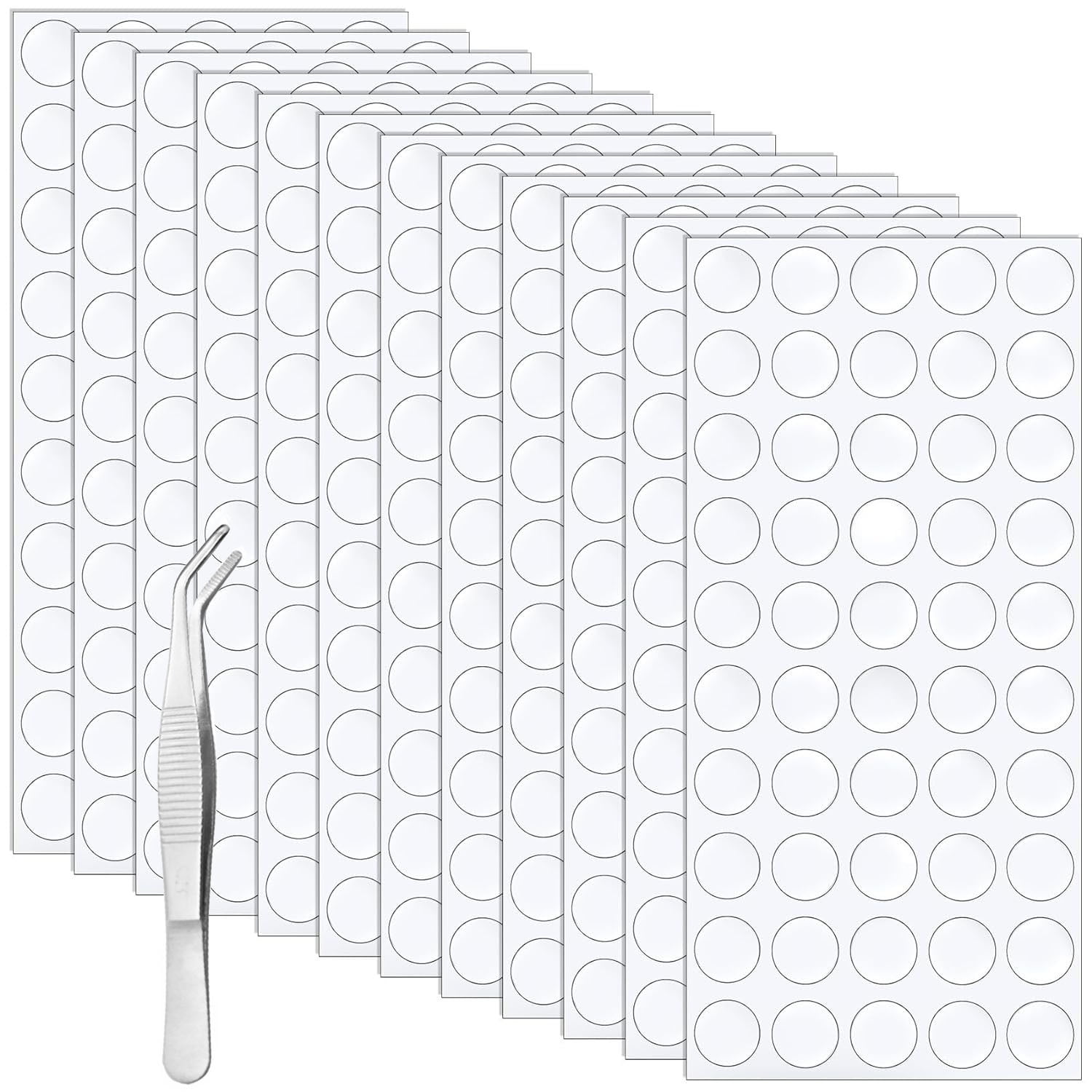 800 PCS Double Sided Adhesive Dots, Clear Removable Adhesive Points ...