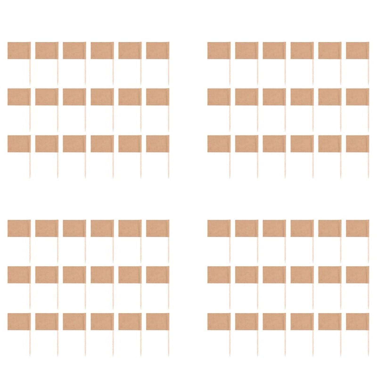 800 Pack Blank Toothpick Flags Kraft Paper Flag Picks Cheese Markers ...