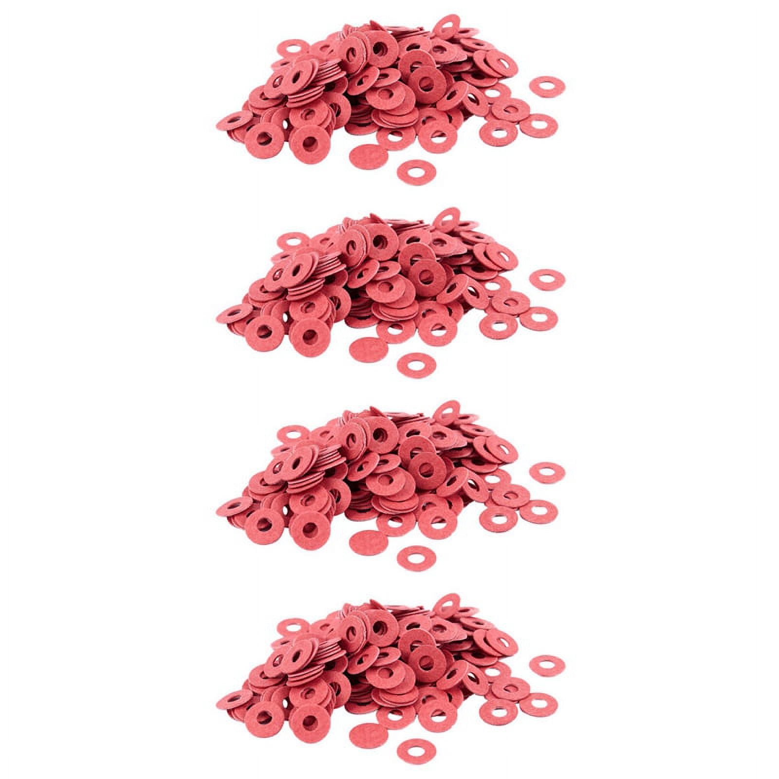 800 Pcs 3X8X0.7mm Insulated Fiber Insulating Washers Spacers Red ...