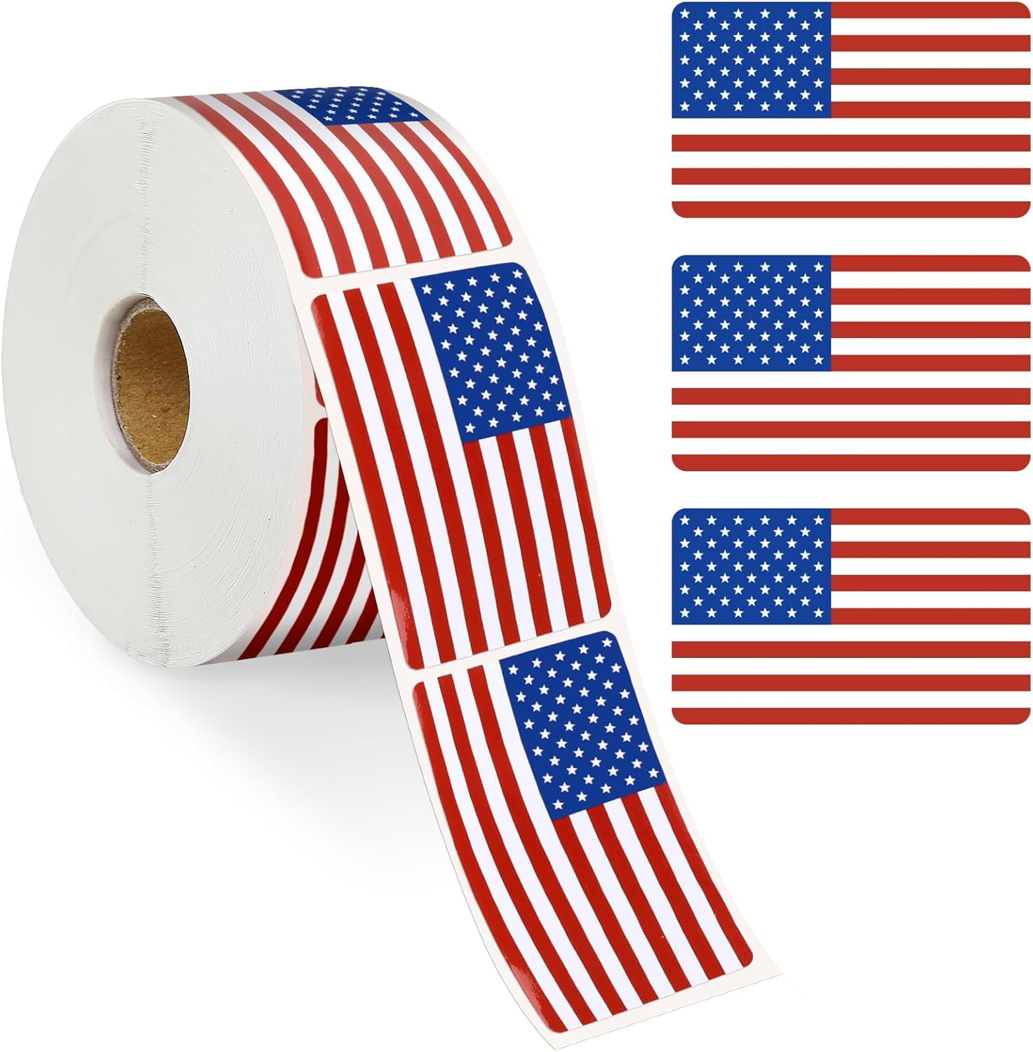800 Pcs American Flag Stickers Roll, 4th of July USA Flag Sticker ...