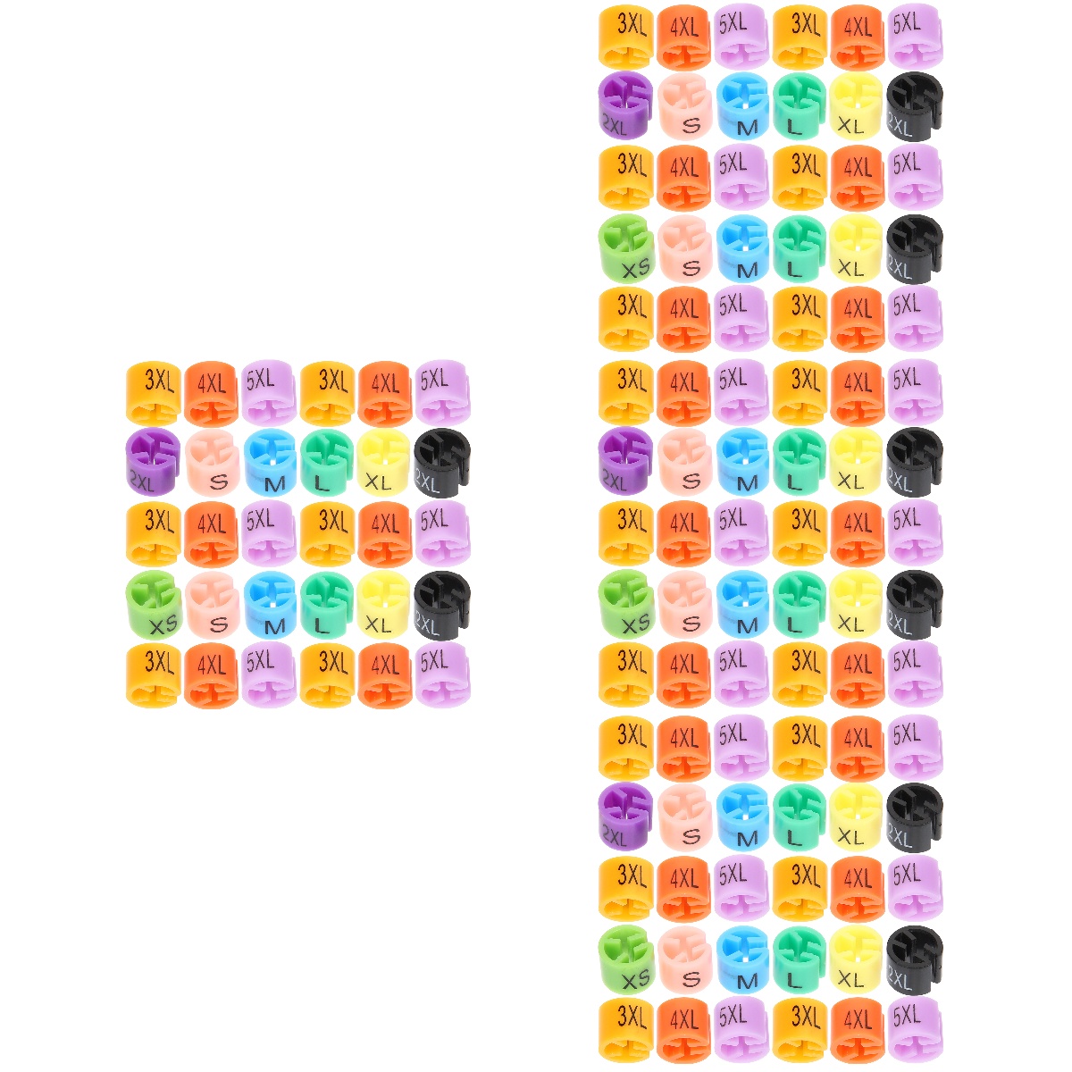 800 Pcs Clothes Size Buckle Labels Dreses Frosted Hanger Markers ...