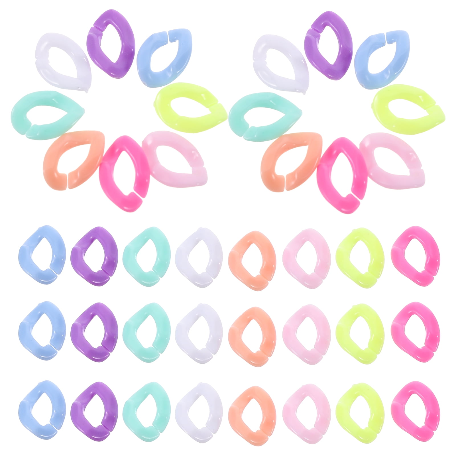 800 Pcs Phone Chain Acrylic Chain Linking Rings Acrylic Linking Rings ...