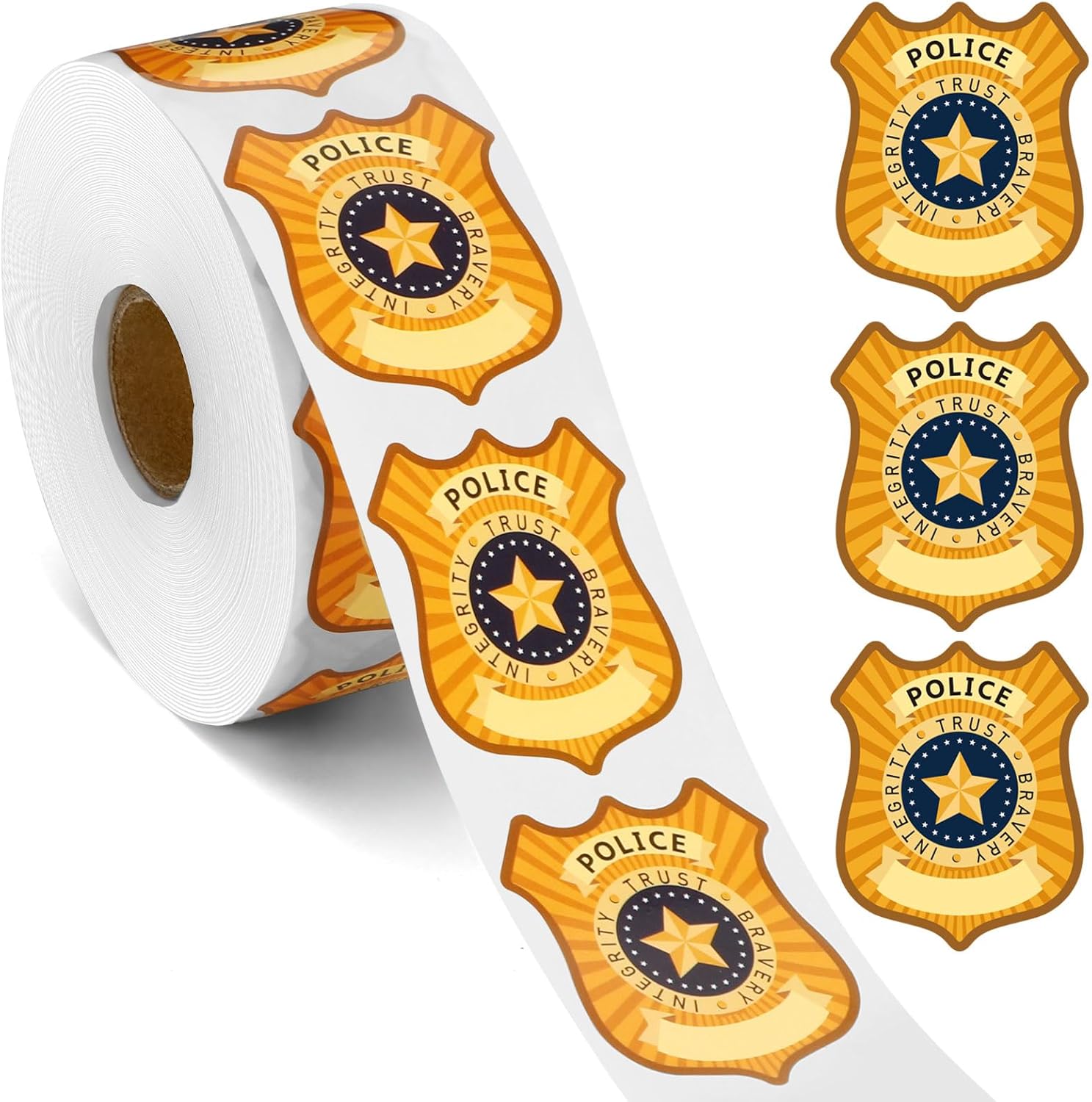 800 Pcs Police Badge Stickers, Police Badge Name Tag Stickers Label ...