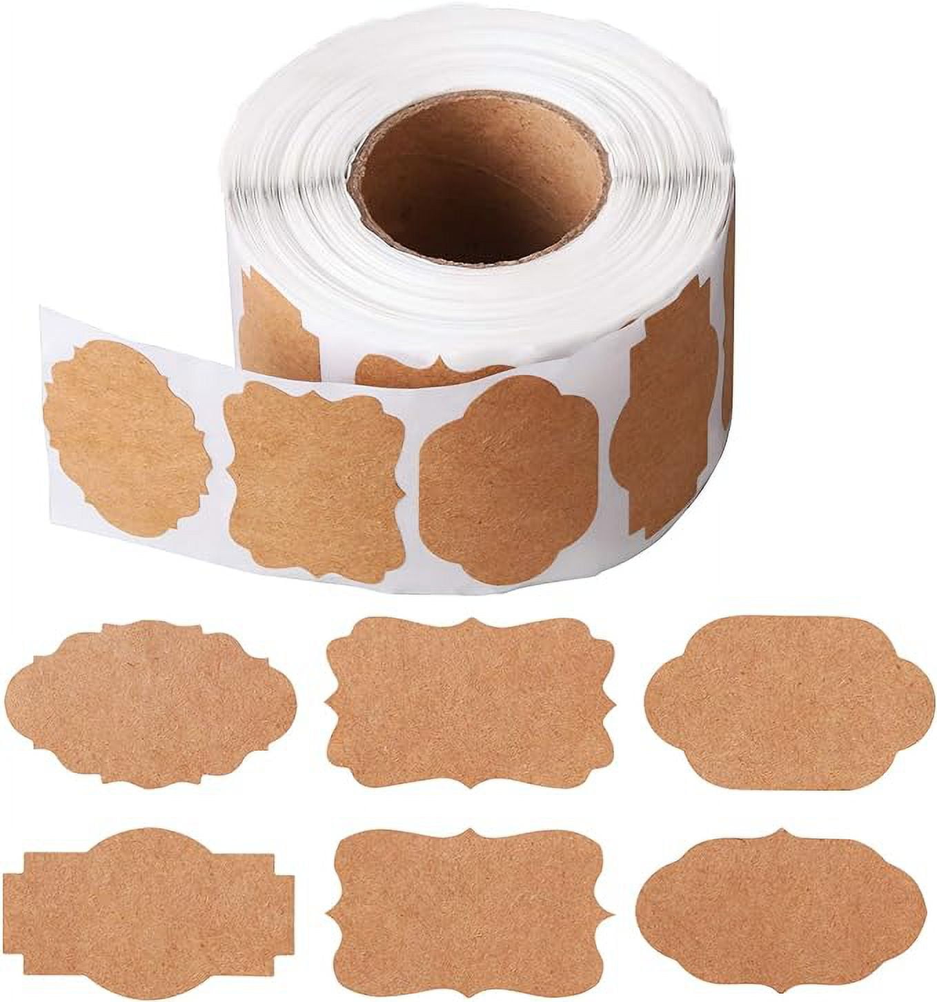 800 Pieces Kraft Stickers Labels Natural Brown Labels Christmas Gift ...