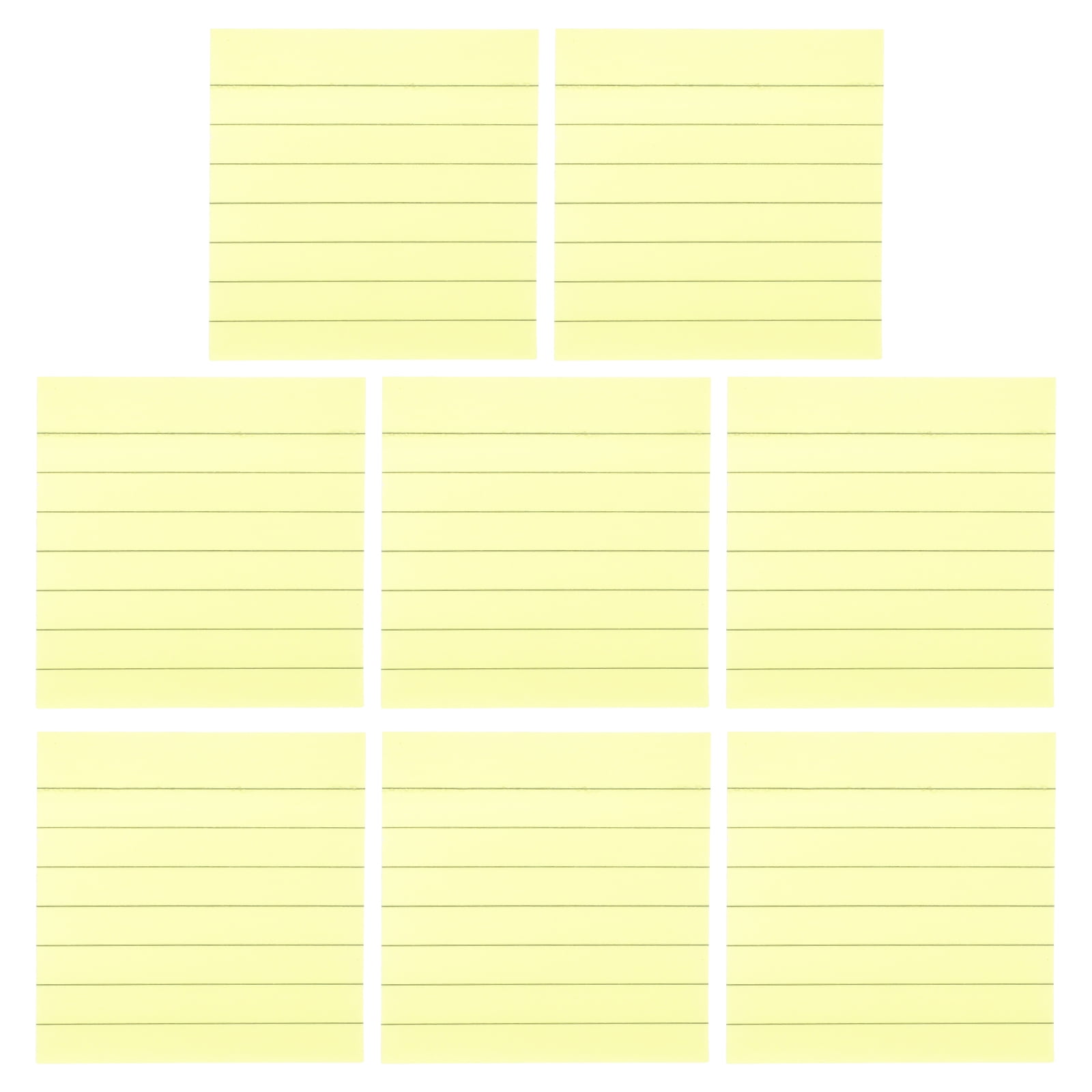 800 Sheets Lined Bright Self-stick Memo Notes Yellow Self-stick Pads ...