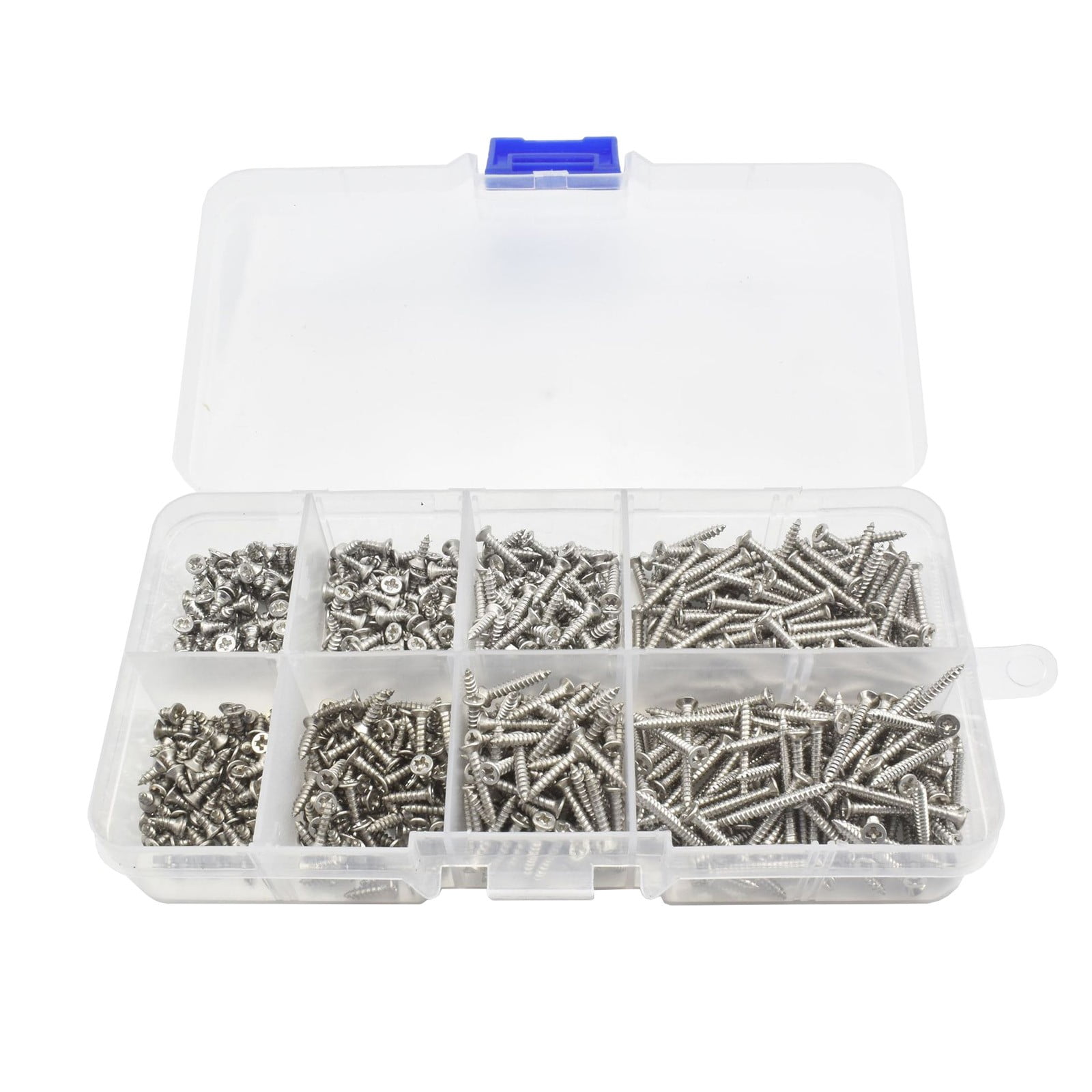 800 Stainless Steel Screw Sorting Kit Locking Nut Wood Thread Nail Set ...