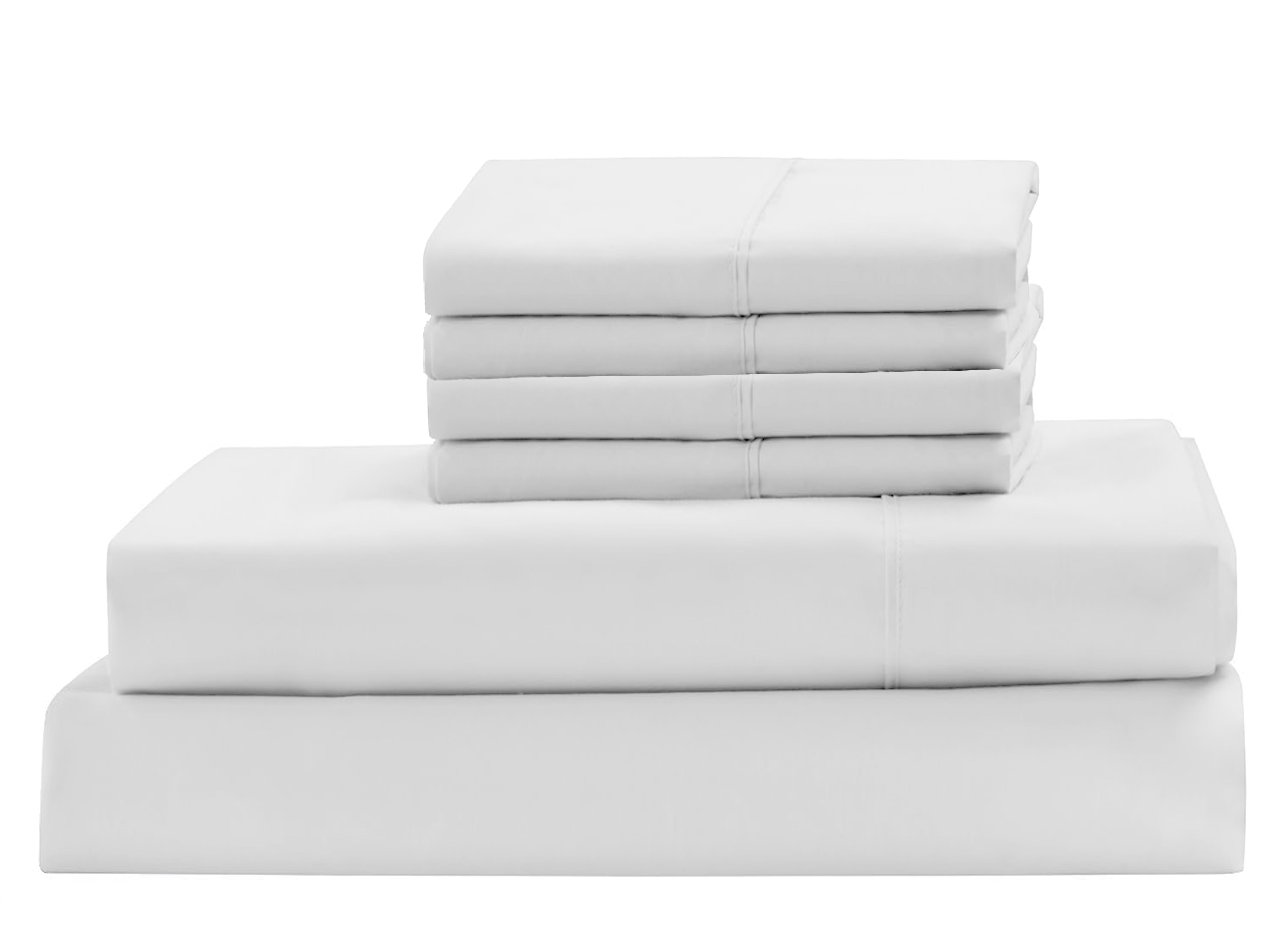 800 Thread Count, 100% Egyptian Cotton Sheet Set 6 PC [Full Size, White ...