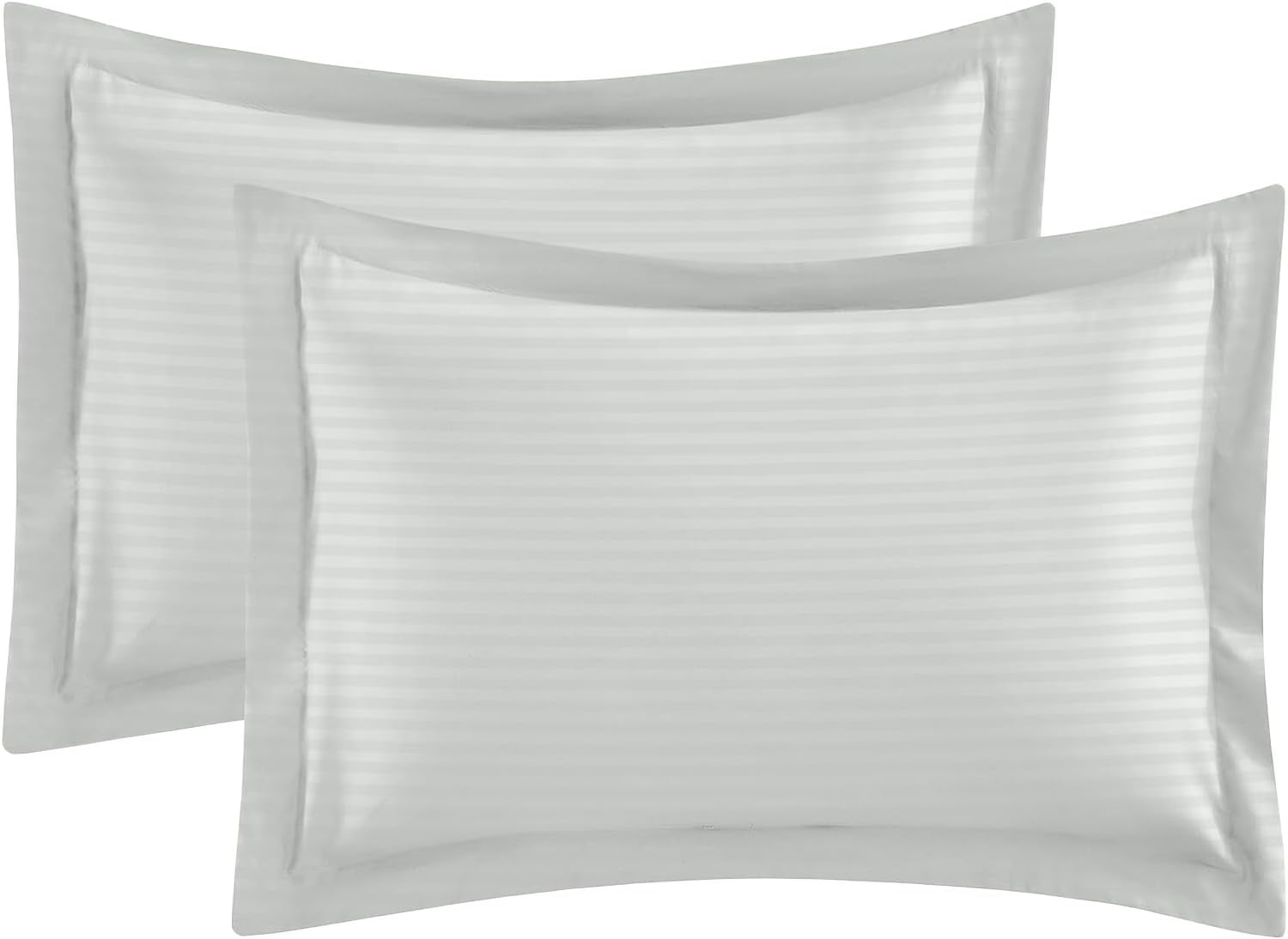 800 Thread Count Egyptian Cotton 2-Piece Pillow Sham Set with Flanged ...