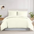 800 Thread Count Egyptian Cotton 3-Piece Duvet Cover Set with 3-Sided ...
