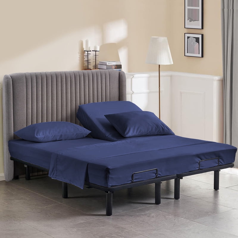 800 Thread Count King Size 34" Split Top Flex Head Sheet Set – 100% ...