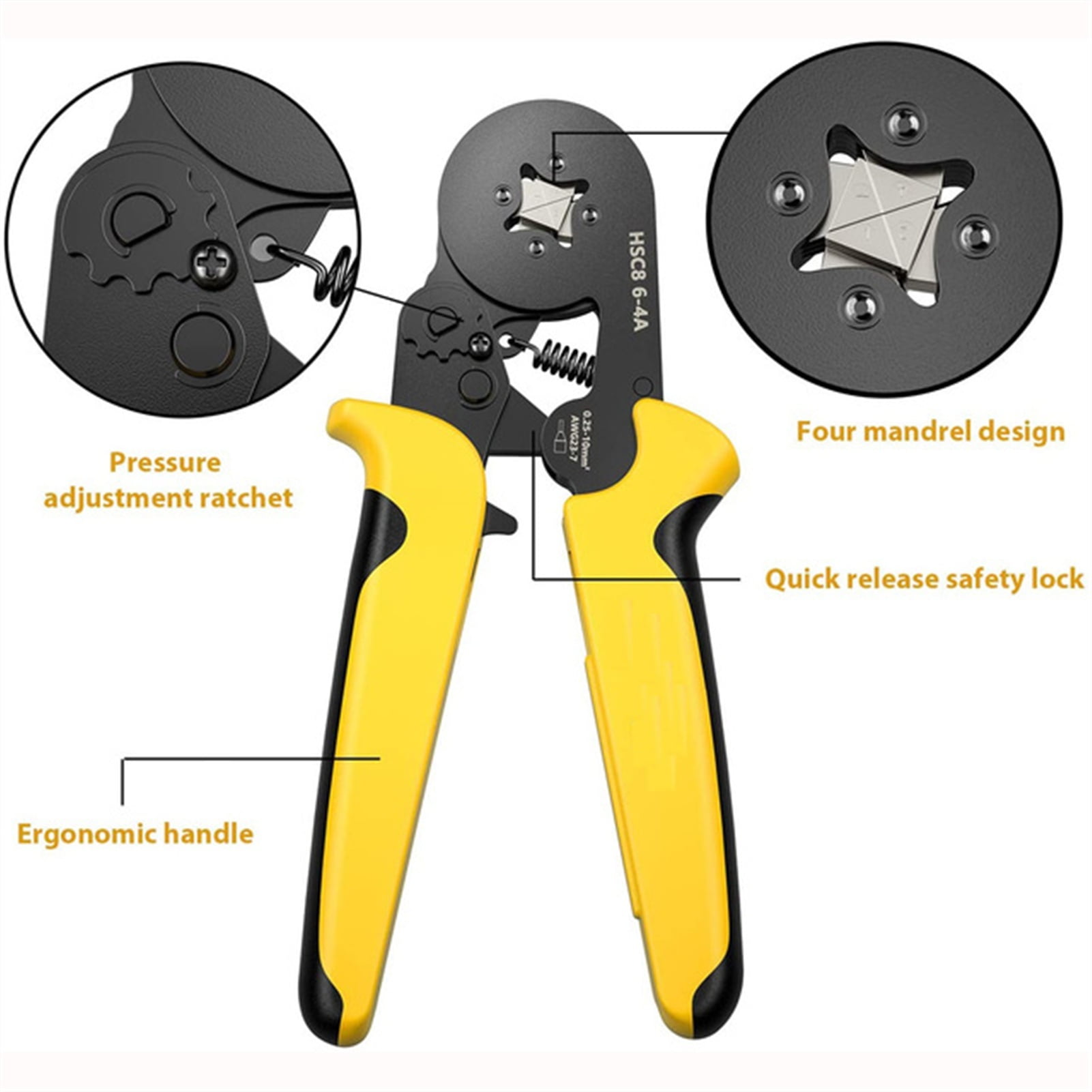 800 Wire Crimping Tool Kit AWG 10-22 Terminal Connector Sleeves ...