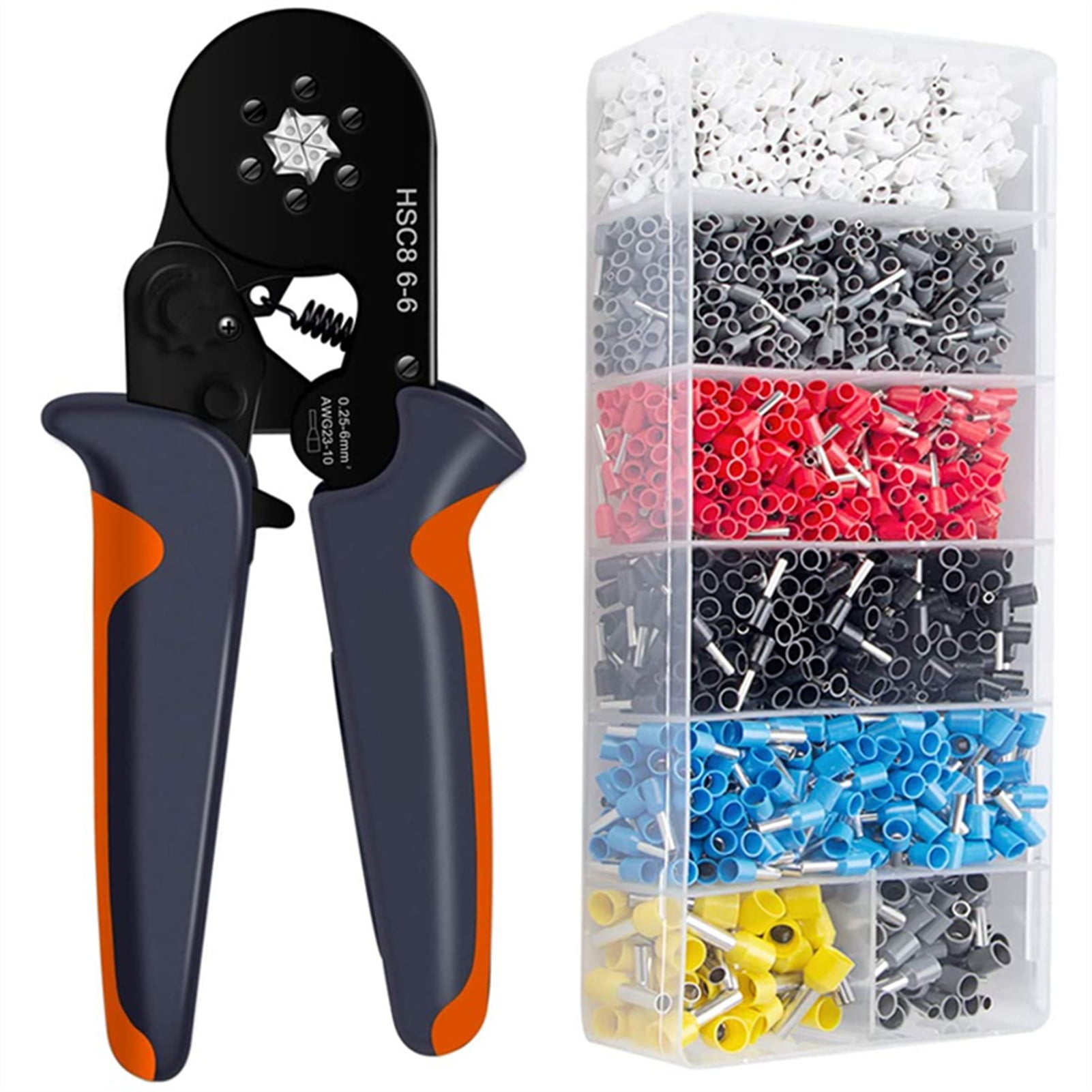 800 Wire Crimping Tool Kit AWG 10-22 Terminal Connector Sleeves ...