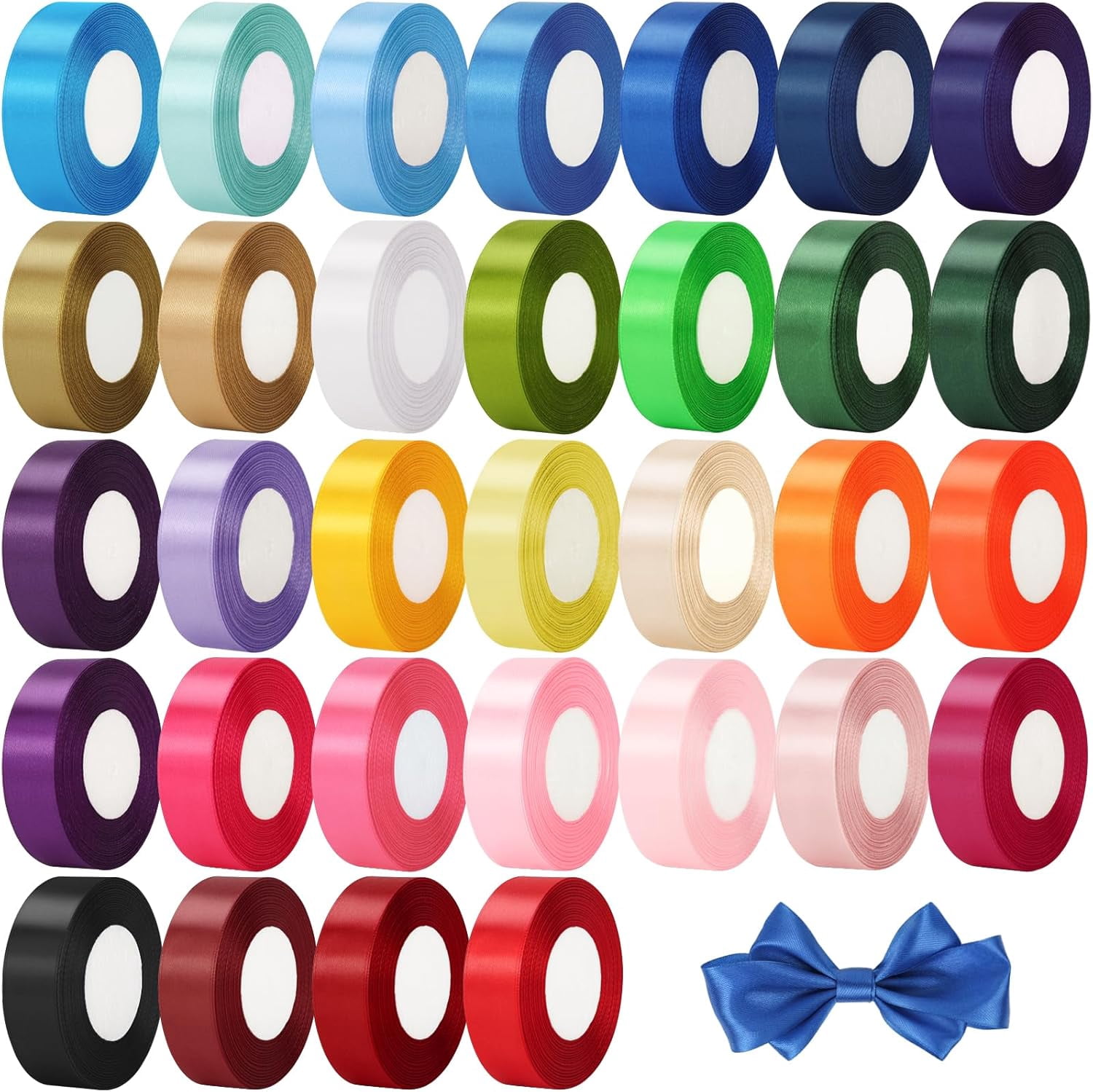 800 Yards Ribbon,1 Inch Satin Ribbon,Single Face Satin Ribbons, Perfect ...