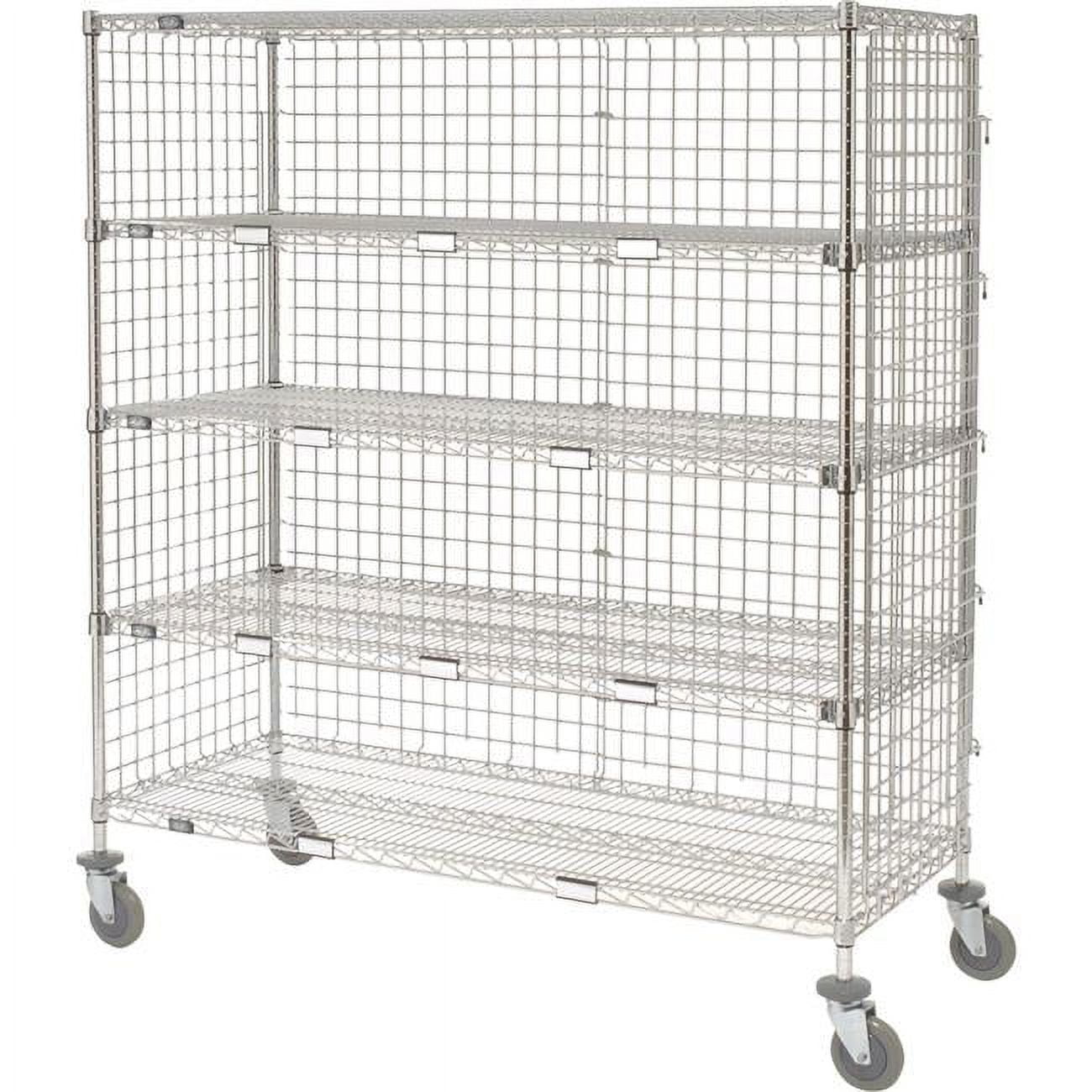 800 lbs Nexel Enclosed Wire Exchange Truck with 5 Wire Shelves ...