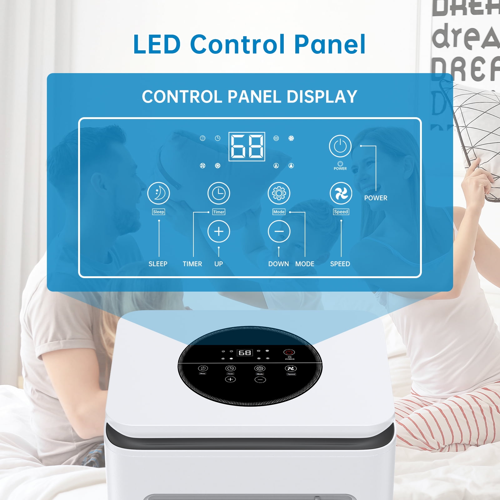 8000 BTU Air Conditioner Portable for Room Cooling Up 20 sq.ft, Remote ...