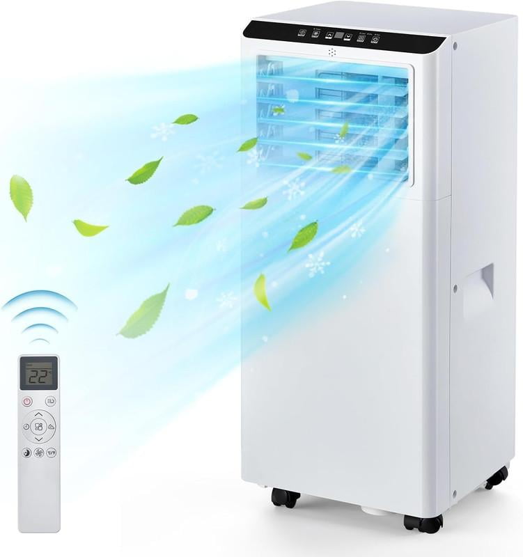 8000 BTU Portable Air Conditioners with Remote Control and 24H Timer, 3 ...