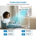 8000 BTU Window Air Conditioner – Cools Rooms up to 350 Sq. Ft – 3 Fan ...