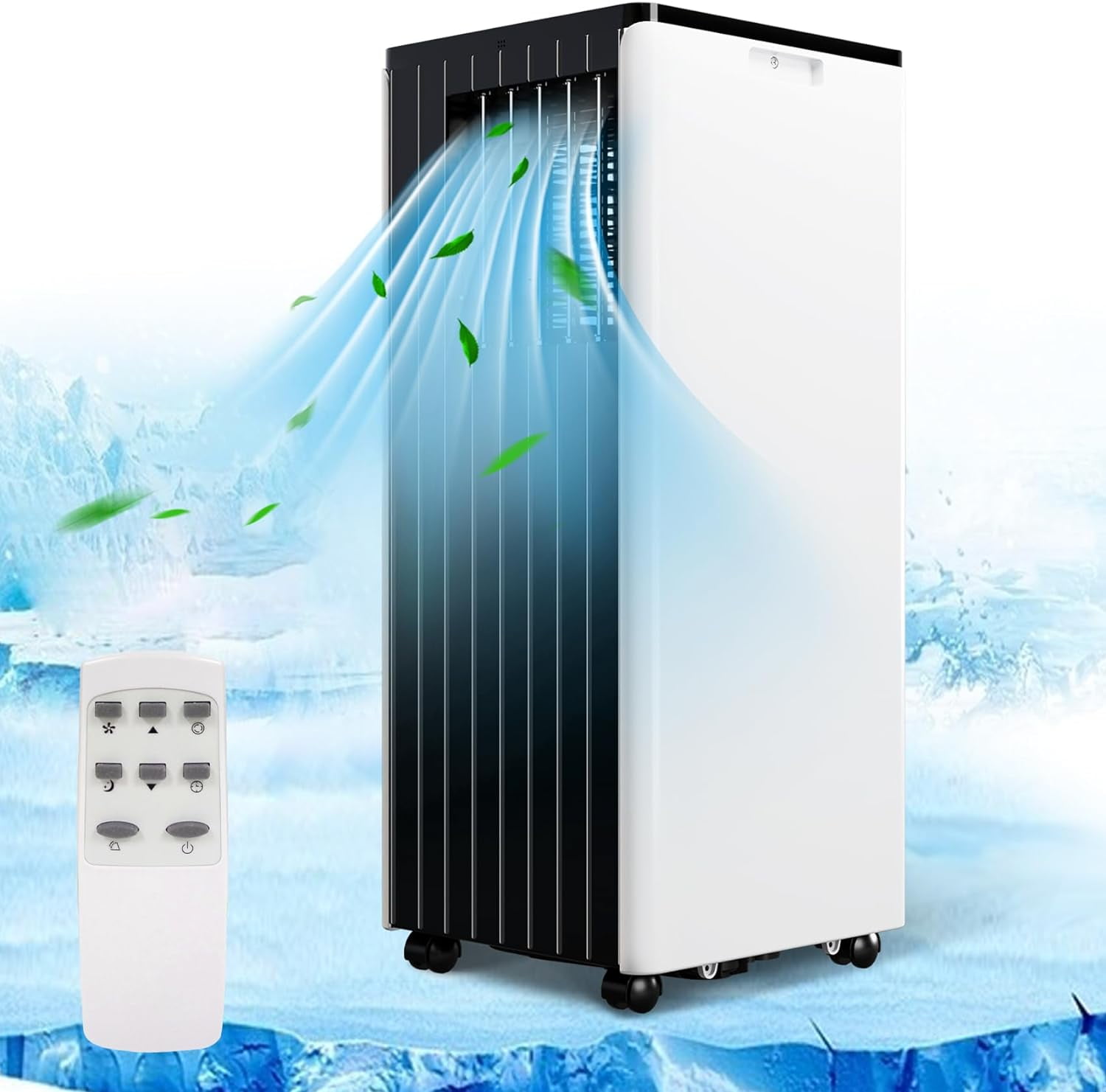 8000 Btu Portable Air Conditioner, 115v Air Conditioner Portable For Rooms Up To 350 Sq.ft, With ...