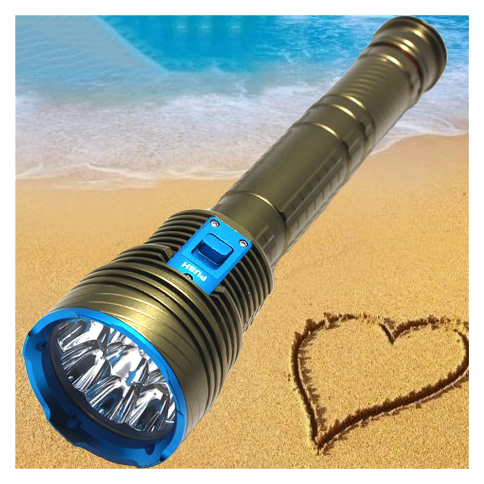 8000 Lumens LED Diving Light 9xL2 Waterproof Lamp Submersible Lamp Work ...