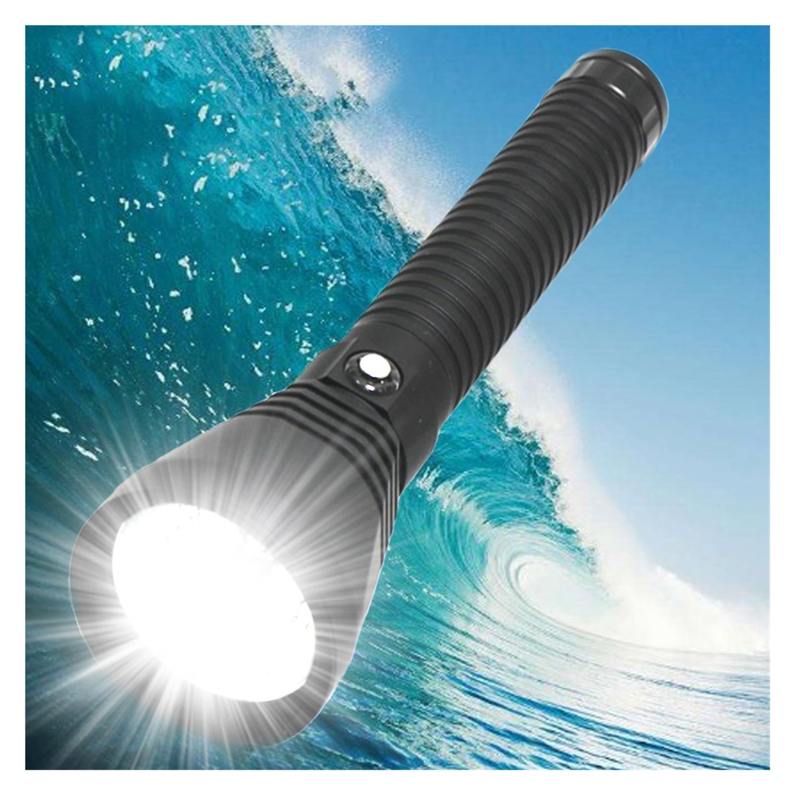 8000 Lumens New LED Diving Flashlight XHP70 White Light Underwater 100M ...
