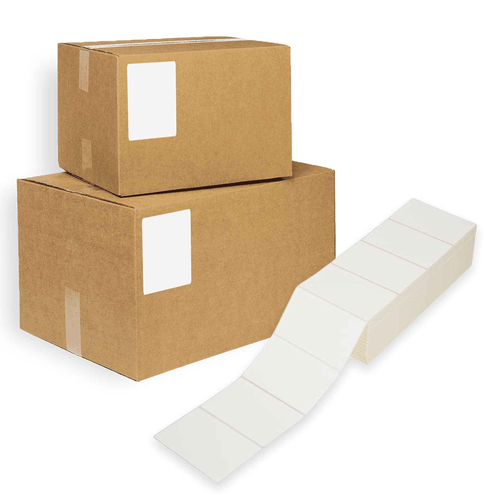 8000 Pack Thermal Transfer Fanfold Labels 5" x 3". Perforated Self ...